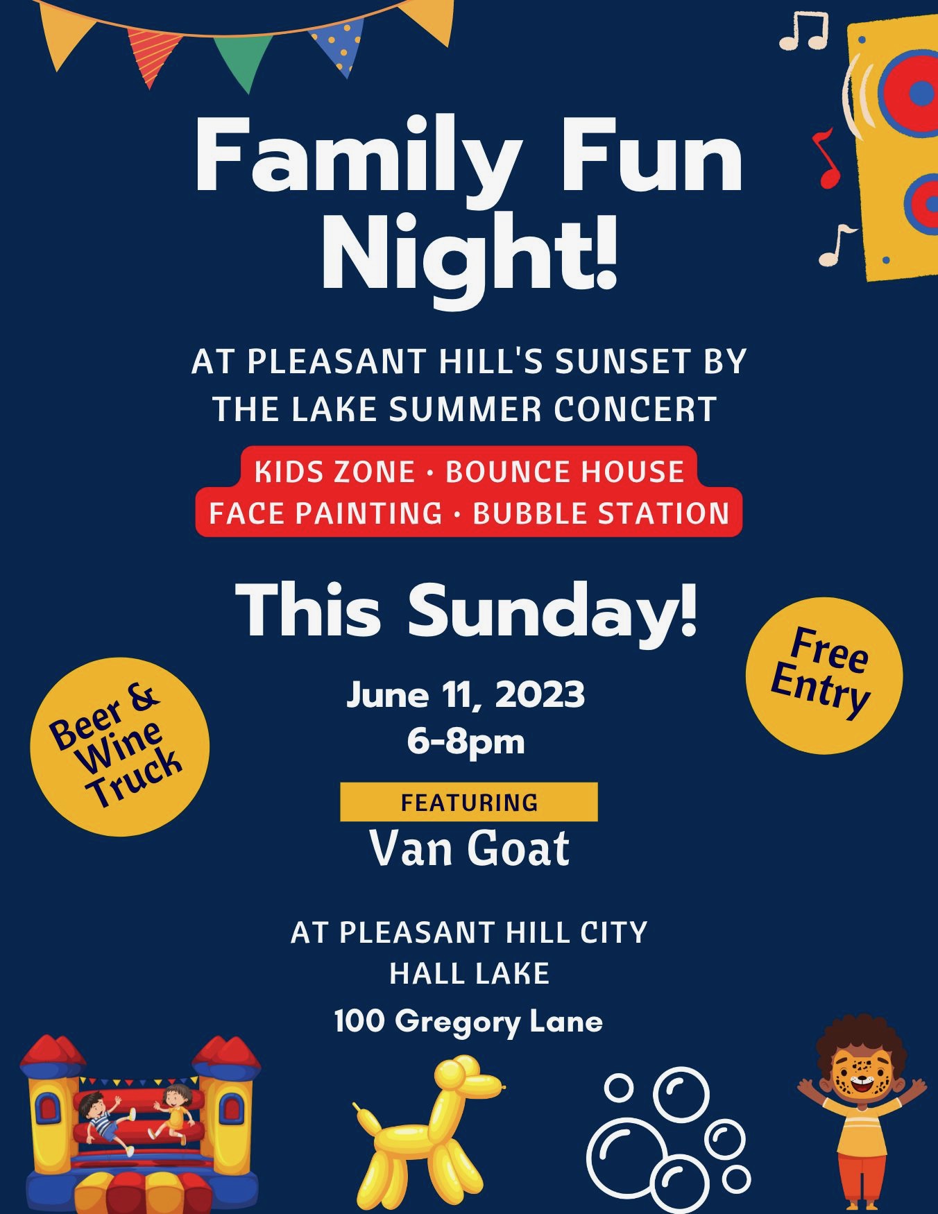Pleasant Hill Summer Concerts | Join us for Family Fun Night at the ...